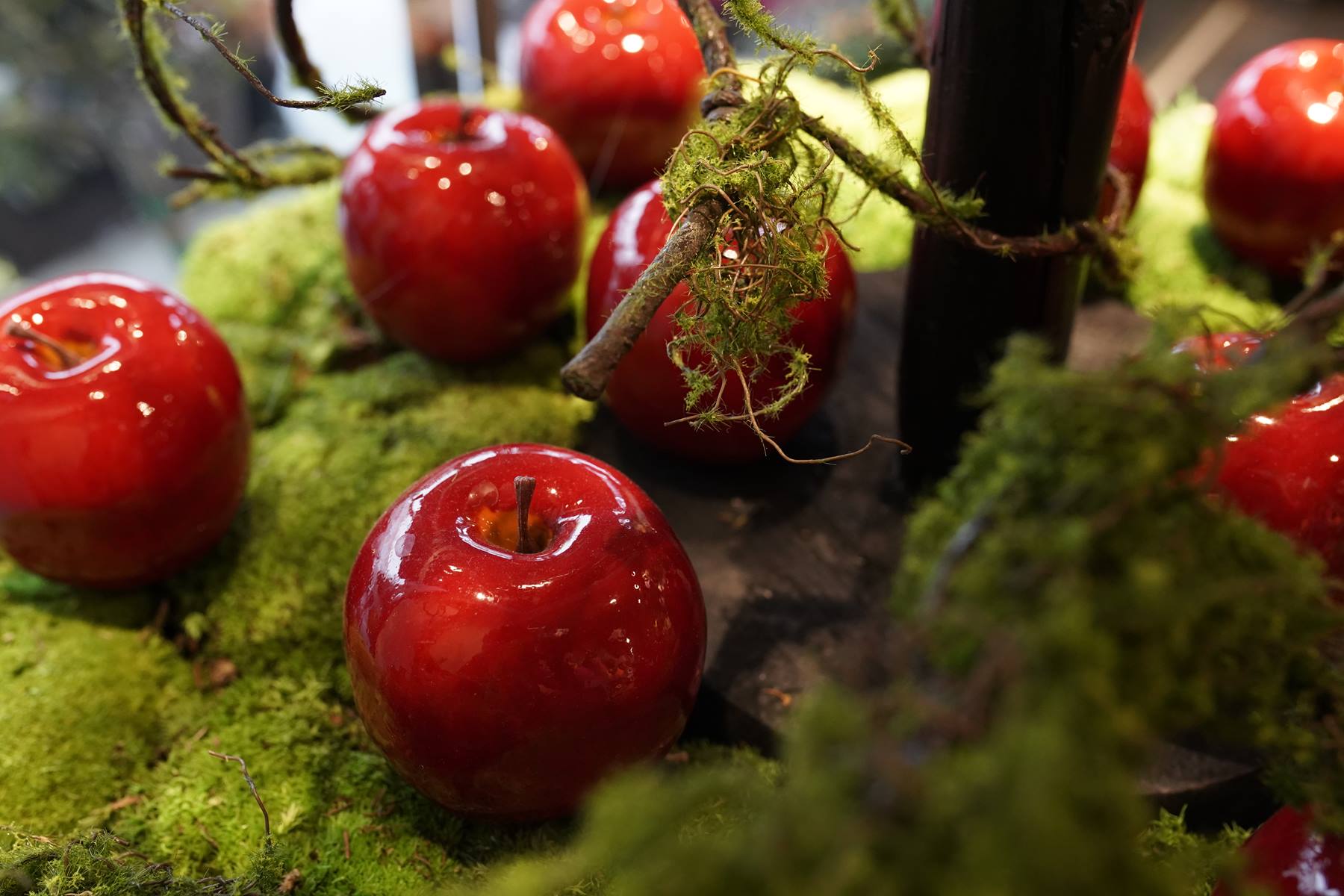 les pommes rouges décoratives I Symphonie florale fleuriste juvignac